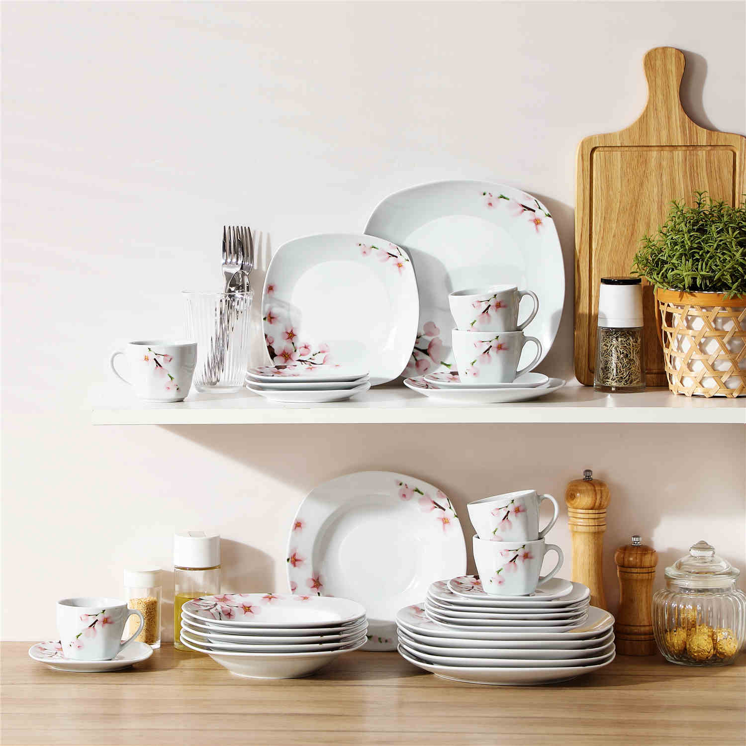 Porcelain Dinnerware Sets | Spring Floral Elegance for Your Table
