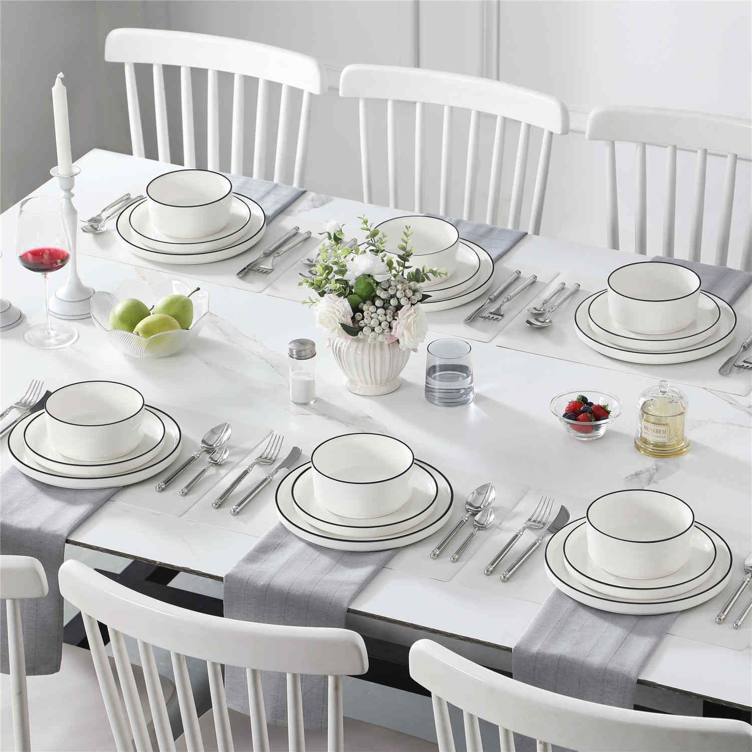 Complete Dinnerware Sets for 6 – Multiple Piece Options