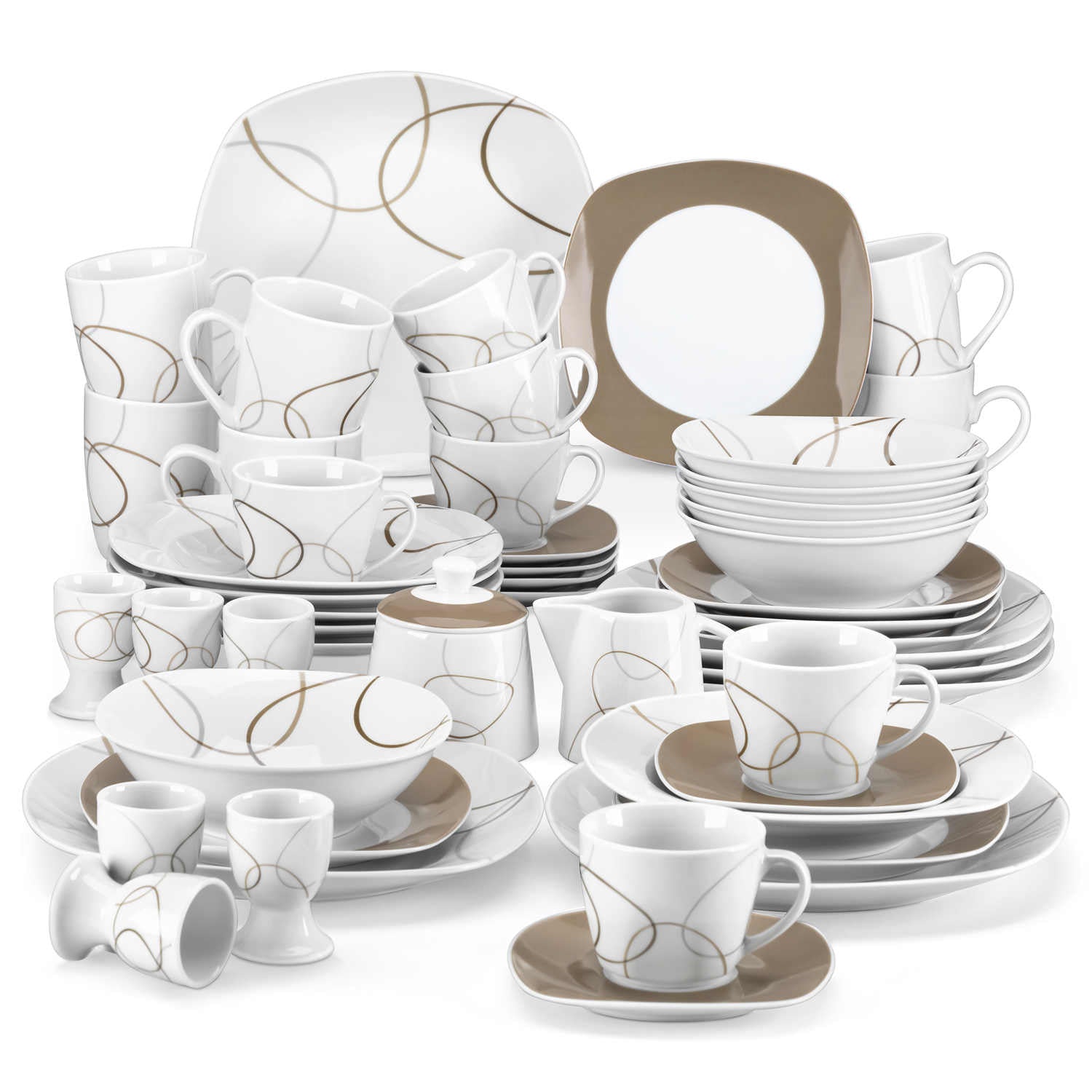 MALACASA Nikita 50 Piece Dinnerware Set – MALACASA