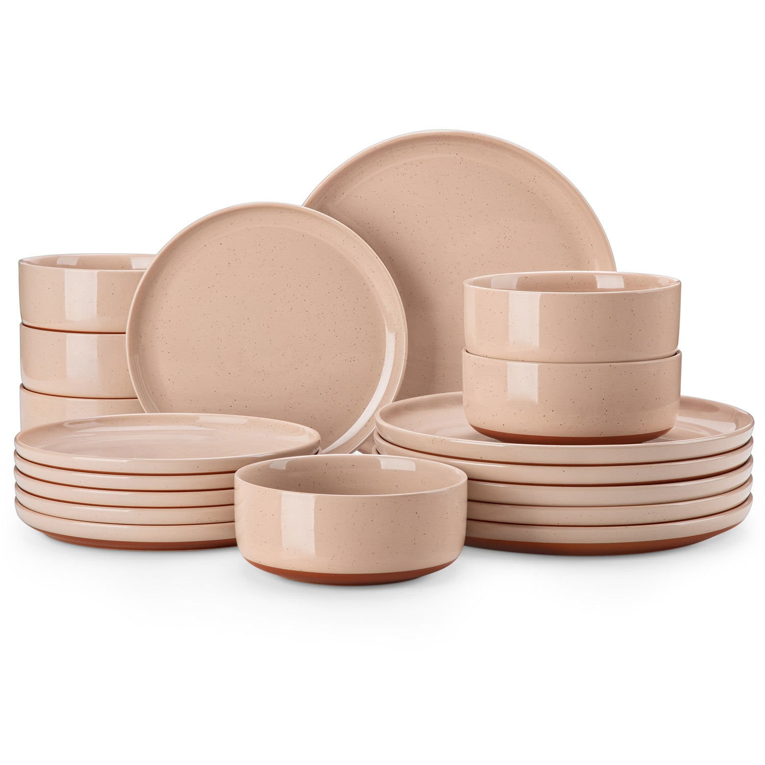 Tara 18-Piece Pink Dinnerware Set – Stylish Stoneware for 6 – MALACASA