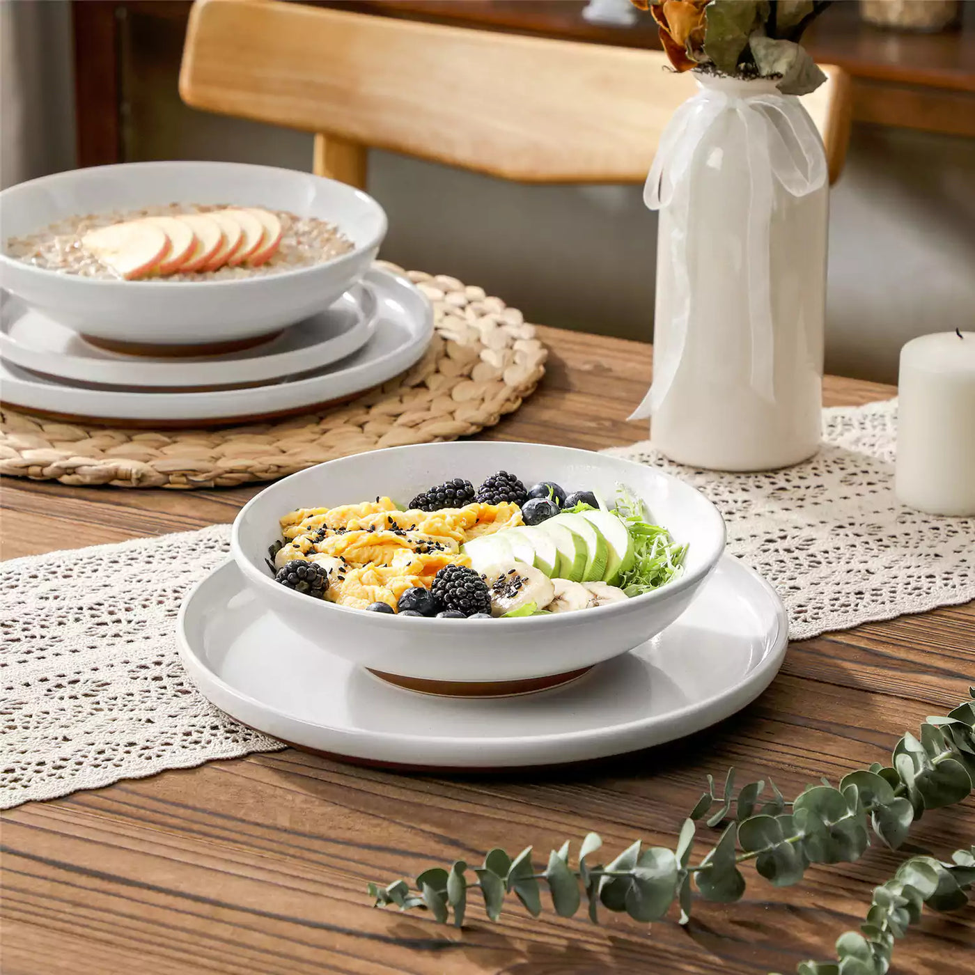 ZORA 24-Piece Stoneware Dinnerware Set for 6 – Elegant Everyday Dining