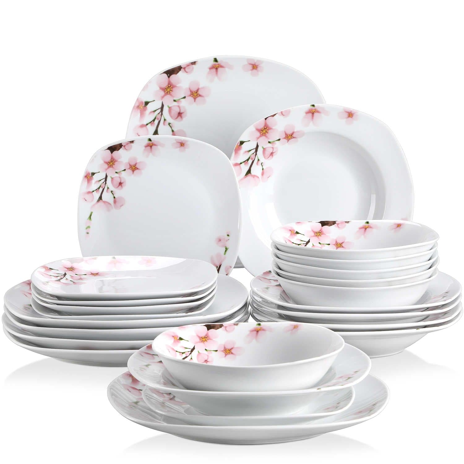 Annie 24-Piece Dinnerware Set | Soft Off-White Porcelain | Service for 4