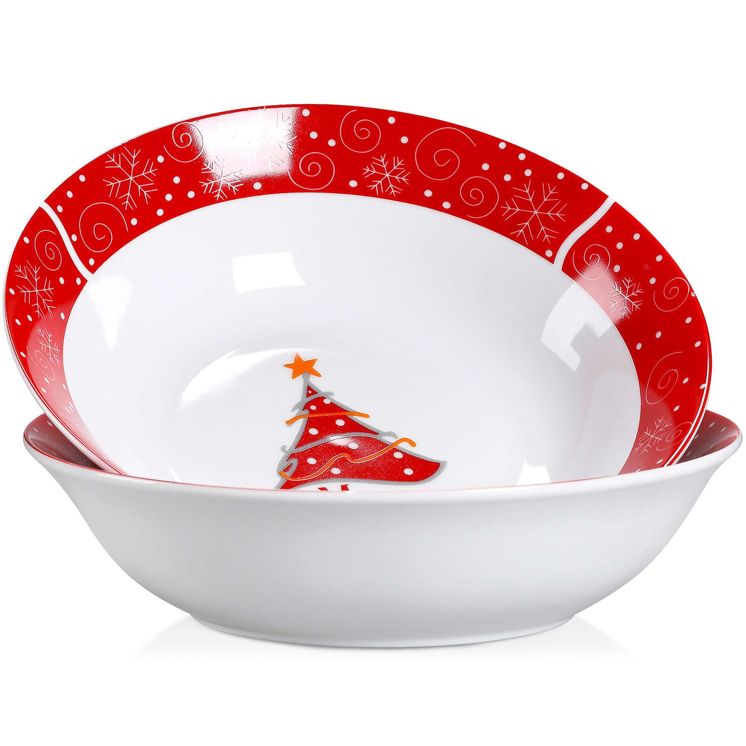Christmas Tree Bowls Set | Festive Porcelain Holiday Tableware